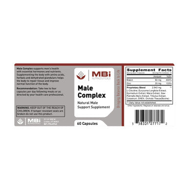 MBi Nutraceuticals Male Complex Glandular Tissue Concentrate 60 Capsul ...
